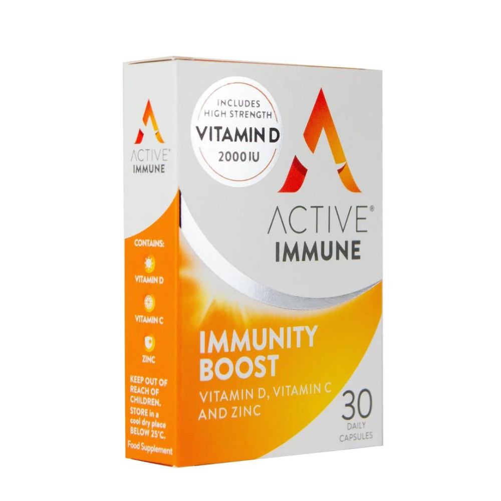 Active Immune, Immune Vitamin C, D & Zinc Capsules – yourpharmacy.ie