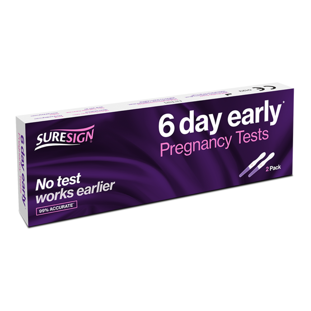 Suresign, 6 Day Early Pregnancy Test Twin Pack – yourpharmacy.ie